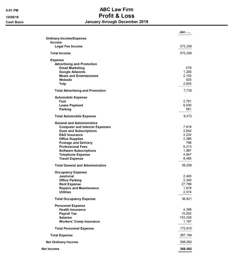 Law Firm Accounting | What's In Your Law Firm Financial Statements