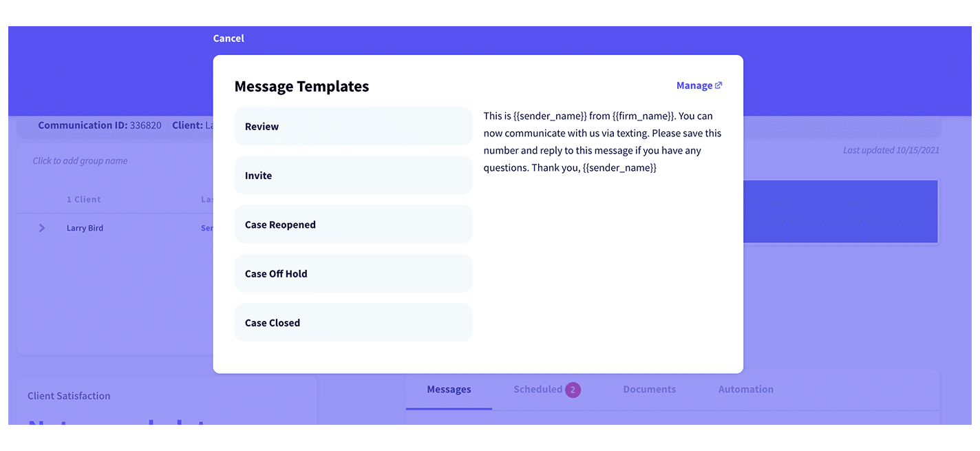 SMS for Legal | Case Status Releases a New Business Texting Feature