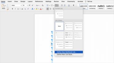 Multilevel Paragraph Numbering in Word for Mac for Legal Pros