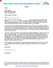 Non-Engagement Letters: Rules of Non-Engagement for Lawyers